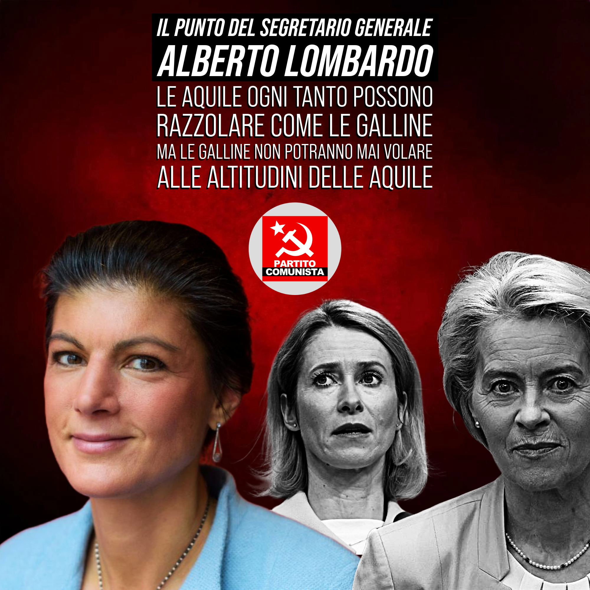 LE AQUILE OGNI TANTO POSSONO RAZZOLARE COME LE GALLINE MA LE GALLINE ...